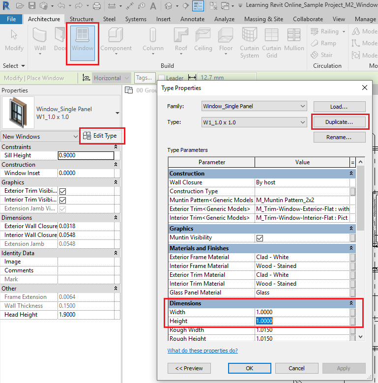 Tutorial: Windows | Learning Revit Online