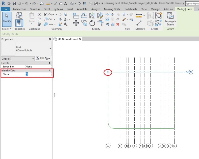 Tutorial: Grids | Learning Revit Online