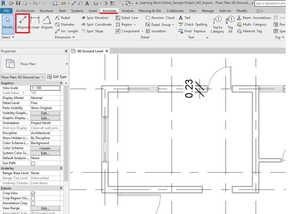 trim or extend single element | Learning Revit Online