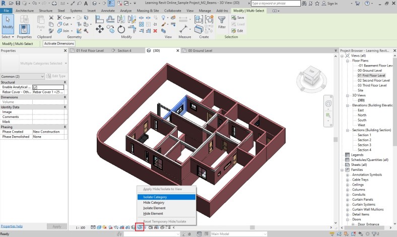 M2 Beams 12 | Learning Revit Online