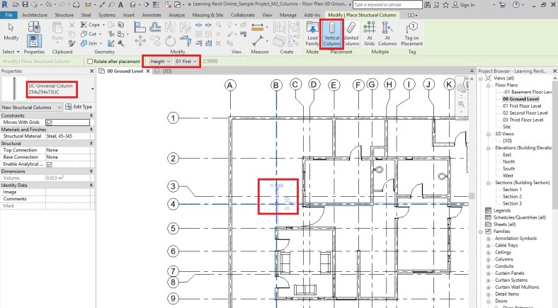 Tutorial: Columns | Learning Revit Online