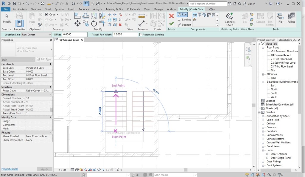 begin with riser | Learning Revit Online