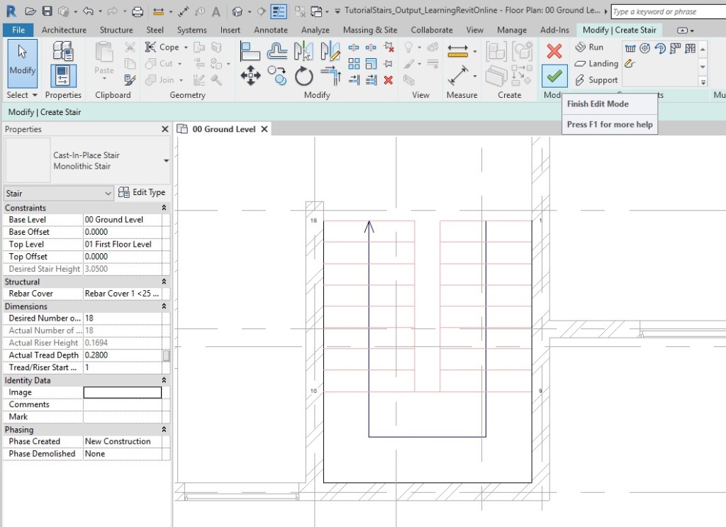 begin with riser | Learning Revit Online