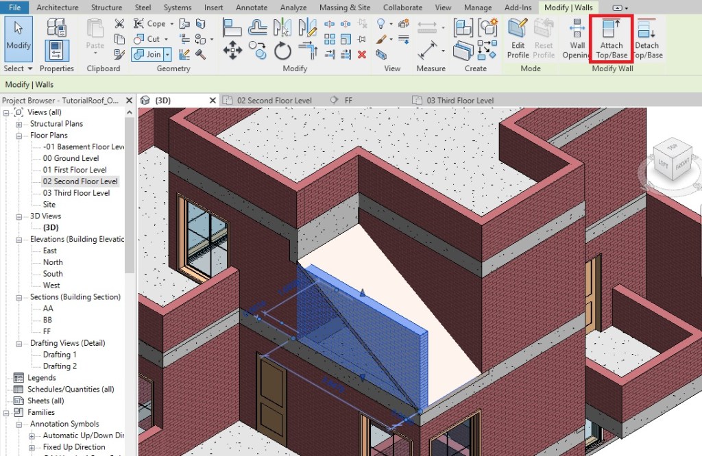 roof by extrusion | Learning Revit Online