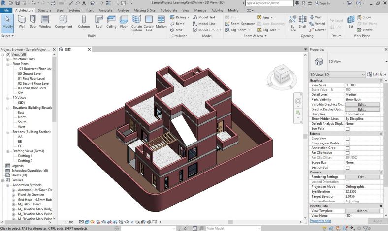 Sample Project – Tutorials | Learning Revit Online