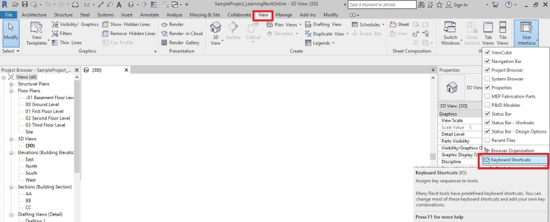 Keyboard Shortcuts | Learning Revit Online